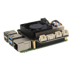 Geekworm for Raspberry Pi 4B/3B+/3B, X735 V3.0 Power Management with Safe Shutdown & PMW Cooling Fan Expansion Board + 20W Type-C 5V 4A Power Adapter Compatible with Raspberry Pi 4 Model B