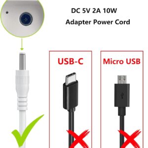 VHBW 5V for Baby Adapter Power Cord for Baby Rest, Rest+ and Rest Mini Sound Machine Night Light Barrel Style Charger Replacemen