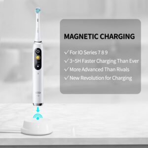 Electric Toothbrush Charger for Braun Oral B IO Series 7 8 9 Toothbrush, Replacement Magnetic Charger 100V-240V for IO 3768 Charger for IO7 IO8 IO9, IP67 1.22m for Travel & Home Use