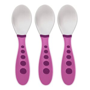 First Essentials by NUK Kiddy Cutlery 9 Piece Spoon Set-Green, Purple & Blue