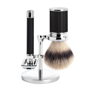 mÜhle silvertip fiber safety razor (open comb) shaving set - perfect for every day use, barbershop quality close smooth shave