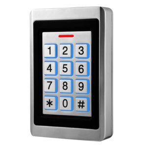 Toncont Door Access Control System, Stand Alone Password Door Keypad + 5PCS ID Keyfobs, Support 2000 Users, Wiegand 26, Garage Door/Gate Opener, Weatherproof, Backlight, Zinc Alloy Metal Case