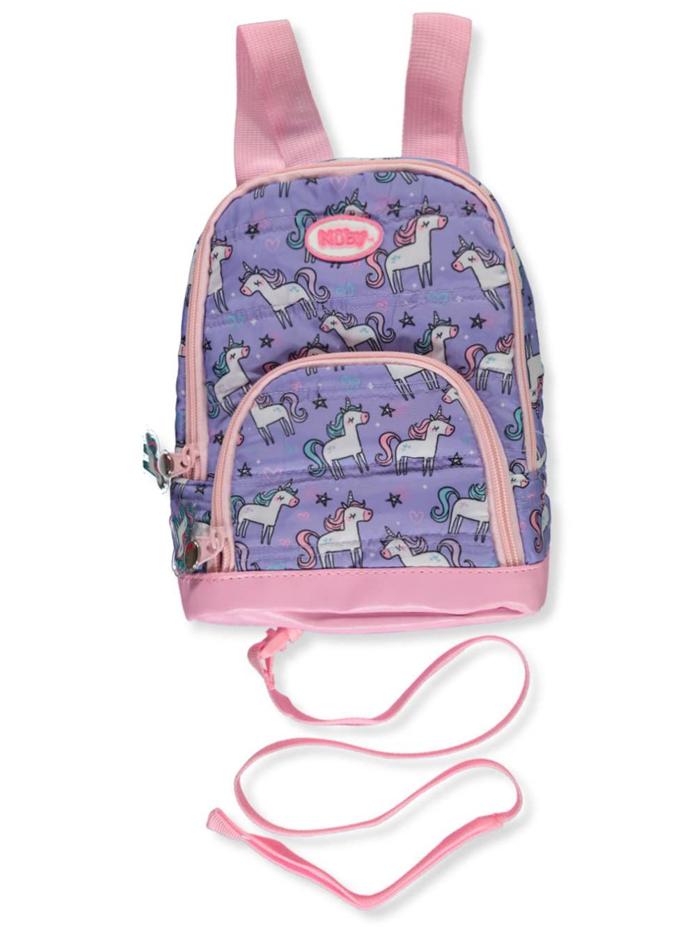 Nuby Quilted Mini Backpack with Safety Harness and Detachable Tether, Unicorn