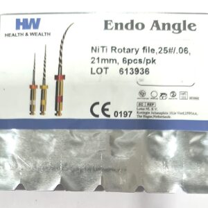 Health & Wealth Endo Angle Niti Rotary File 25# 04 21mm 6pc