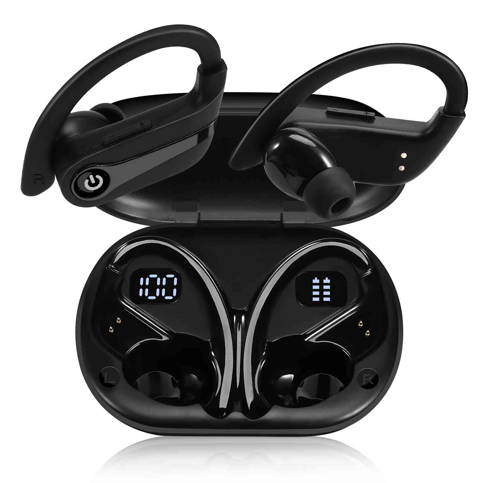 Q63 Wireless Earbuds for Motorola Moto G Stylus 5G with Immersive Sound True 5.0 Bluetooth Over The Ear Sport Headphones with a Charging Case - Stereo Calls Touch Control IPX7 Sweatproof Deep Bass