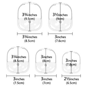 Goatee Shaving Template for Men with 5 Different Sizes, Beard Guide Shaper with Comb, Beard Shaping & Styling Template Perfect for Hairline Line-up, Edging, Stencil for Trimming, Mustache, Goatee