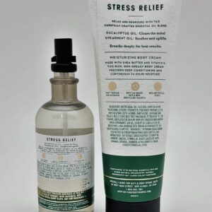 Bath & Body Works - Aromatherapy - Eucalyptus Spearmint – Stress Relief - 2 pc Bundle - Essential Oil Mist- 5.3 fl oz - & Body Cream - 8 oz