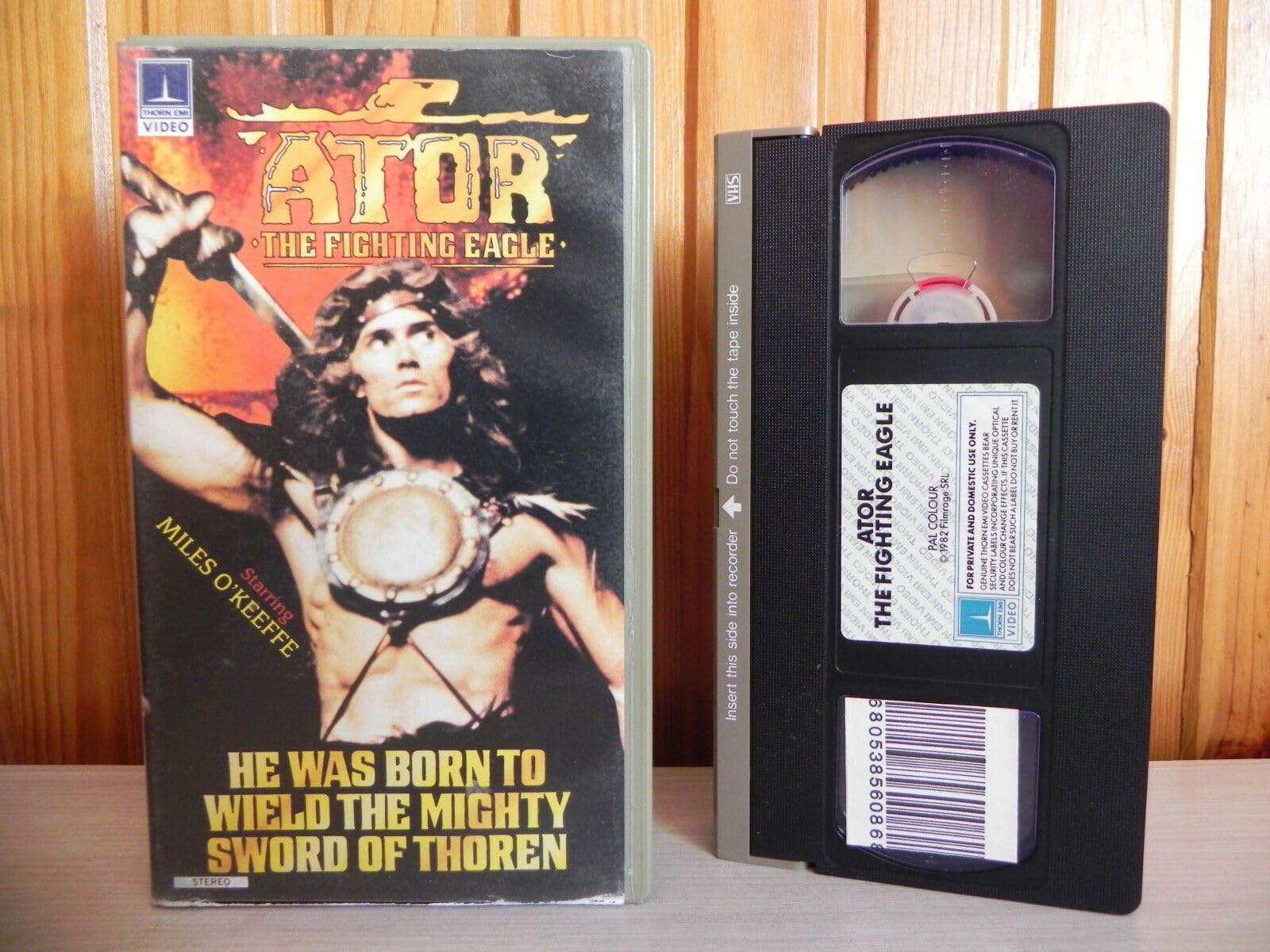 Ator The Fighting Eagle - Miles O'Keeffe - Ex Rental - Big Box - Pre Cert VHS