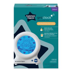 Tommee Tippee Groclock Sleep Trainer Clock, Alarm Clock and Nightlight for Young Children, USB-Powered