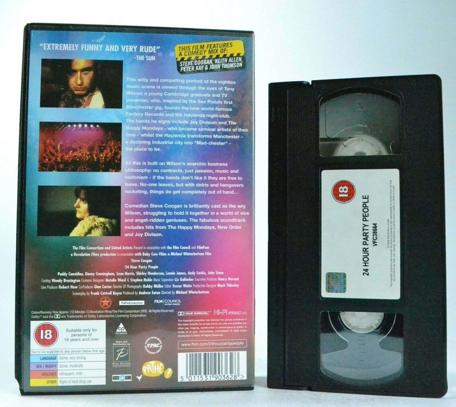 24 Hour Party People: Cult Music Film - Large Box - S.Coogan/S.Henderson - VHS