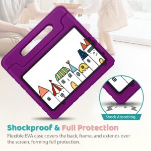 Fintie Kids Case for iPad Mini 7 (A17 Pro) 2024 / iPad Mini 6 2021 - Lightweight Shockproof [Kids Friendly] Handle Stand Case, with Pencil Holder for iPad Mini 7th/6th Generation 8.3 Inch, Purple