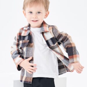 bilison Toddler Baby Boy Outfits Plaid Shirt+T Shirts+Pants Fall Winter 3Pcs Clothing Set 6Months-4T