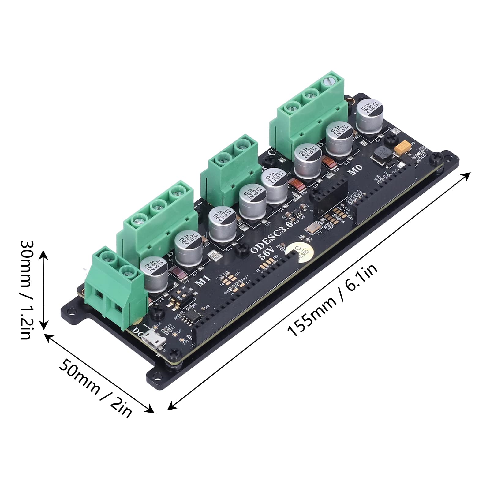 ODESC3.6 Optimizes Brushless, Motors Wiper Motor High-power Dual-drive Controller FOC BLDC Based on