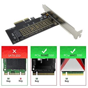 2x M.2 NVMe drive to a PCI-e 3.0 port for M key NVMe drives with PCIe support only Fits a PCIe x4, x8, or x16 slot