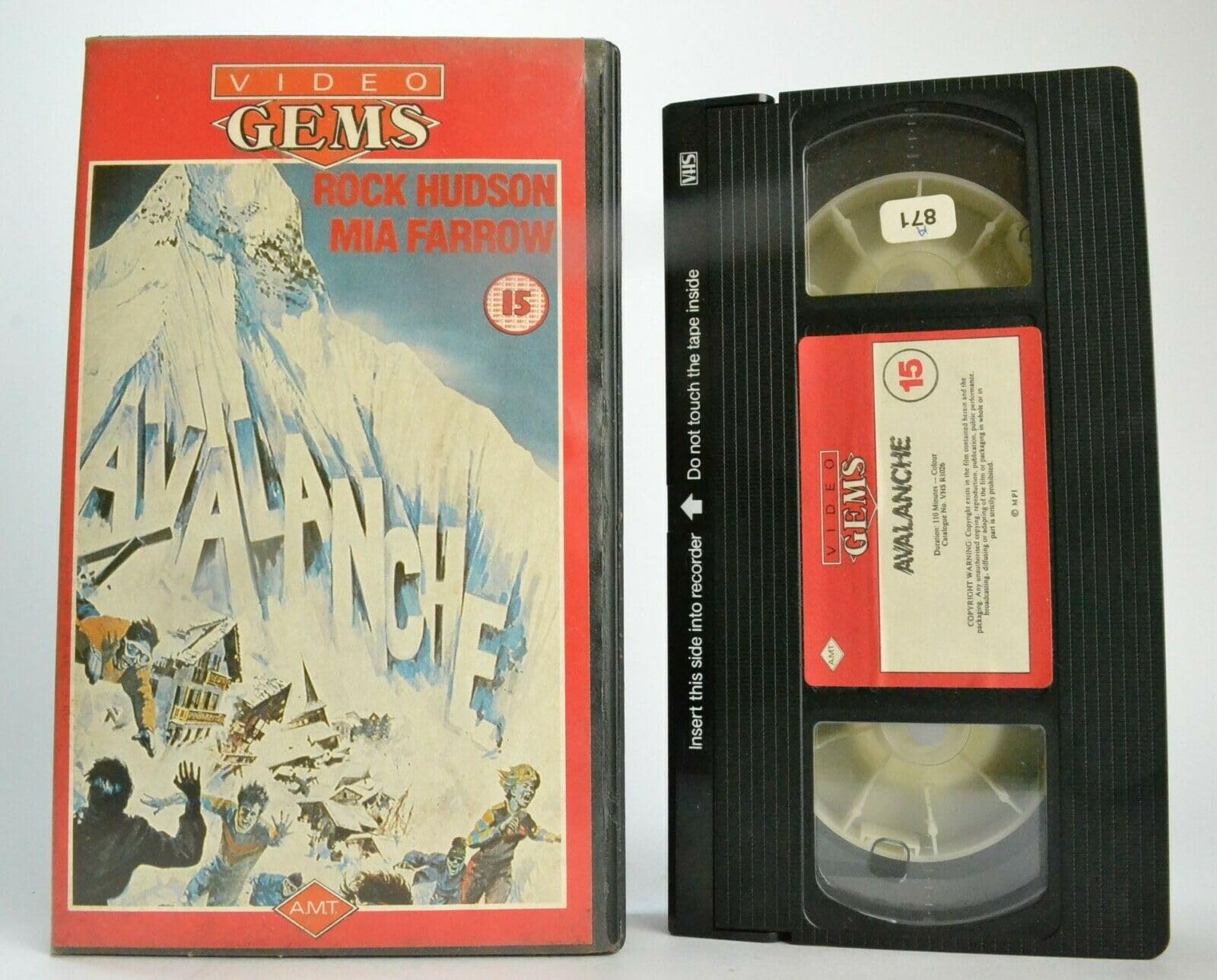 Avalanche; Psychotronic Action - Disaster Drama - Rock Hudson / Mia Farrow - VHS