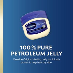 Vaseline Petroleum Jelly, Dermatologist Recommended, Original, 100% White Petrolatum, Deep Moisturizer, Relieves Dull, Dry Skin, Soothing & Gentle, 13 oz and 7.5 oz, Pack of 2