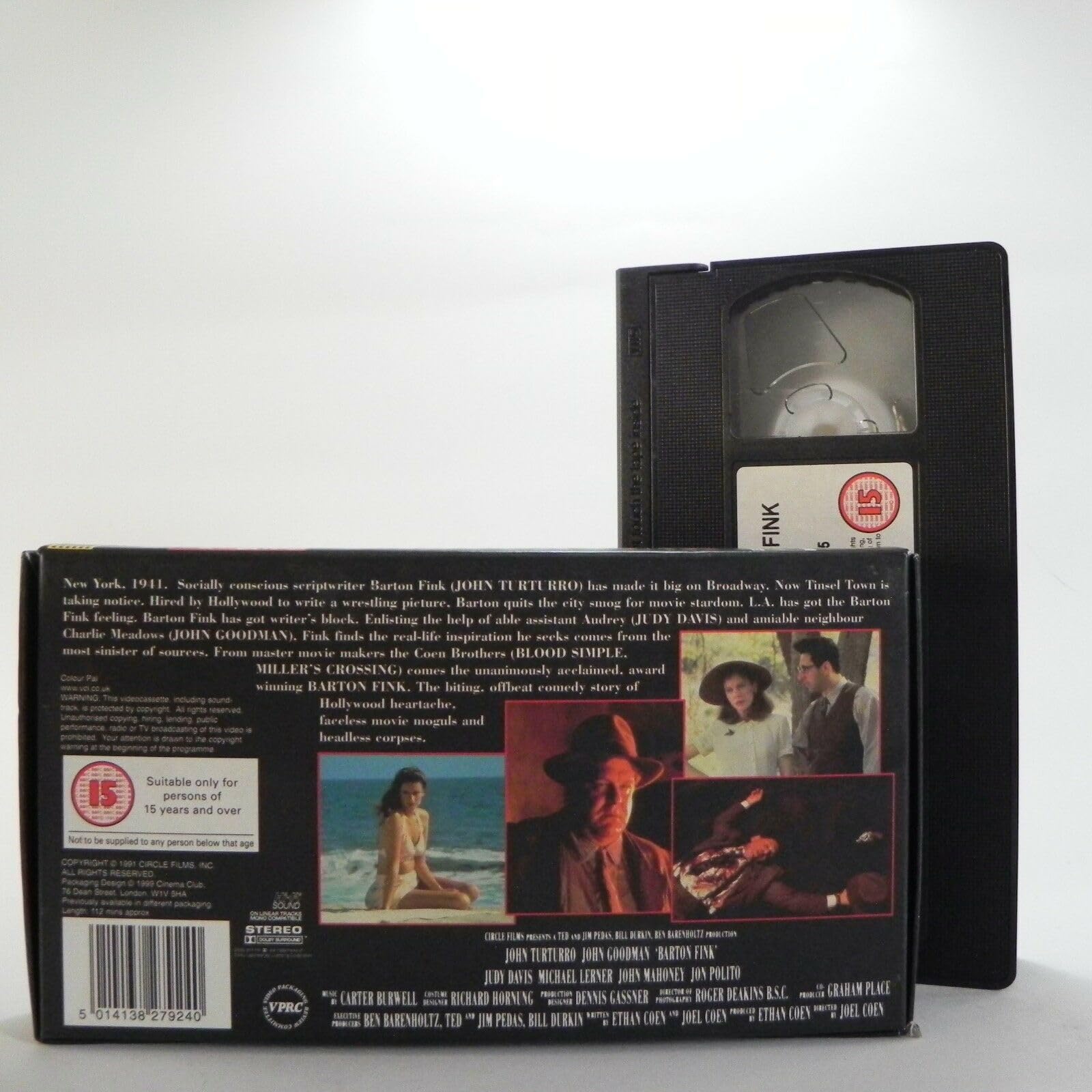 Barton Fink: Film By J. And E.Coen - Comedy/Drama (1991) - J.Goodman - Pal VHS