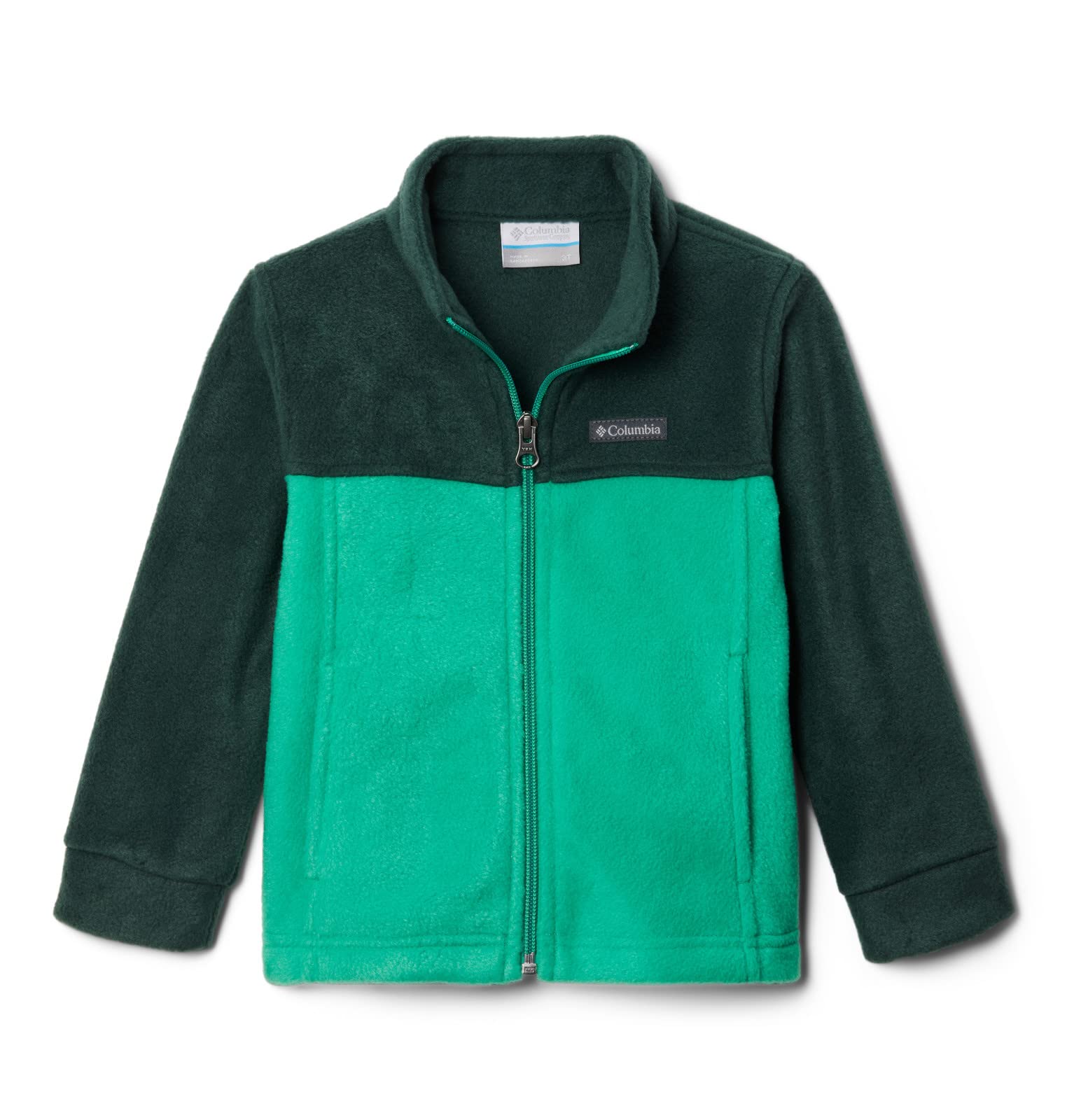 Columbia Toddler Boys Steens Mountain II Fleece, Dark Lime/Spruce, 2T