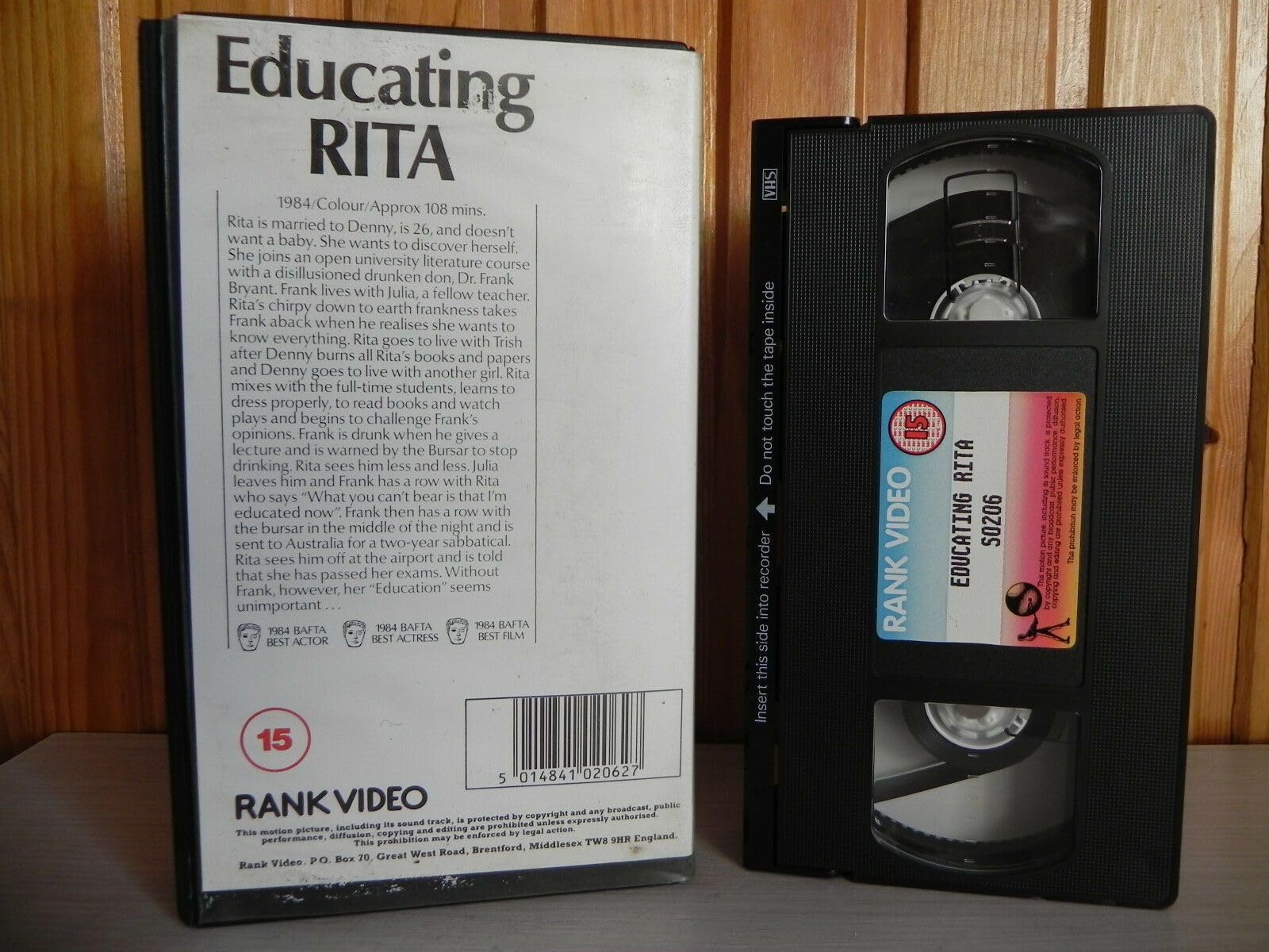 Educating Rita - Michael Caine - Julie Walters - Pre-Cert - Rank Video - Pal VHS