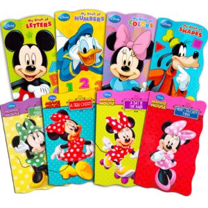 disney books for toddlers 1-3 - 8 disney board books with mickey and minnie mouse, my first stories bundle