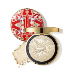 carslan deer sculpture highlighter makeup palette, metallic finish face & body highlighter, champagne gold, 0.3oz