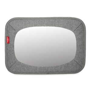 nuby shatterproof rear facing backseat baby mirror, grey