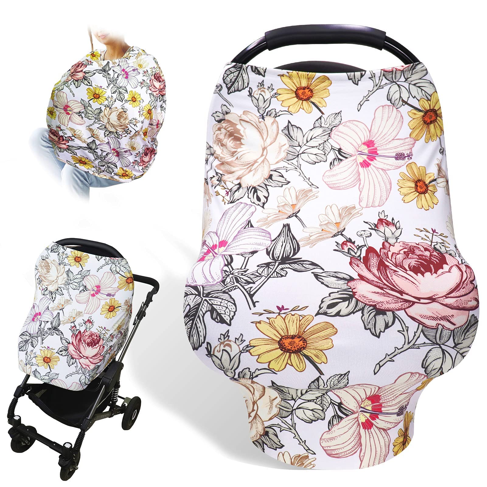 Floral Crib Sheet Car Seat Cover