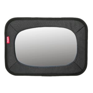 nuby shatterproof rear facing backseat baby mirror, black