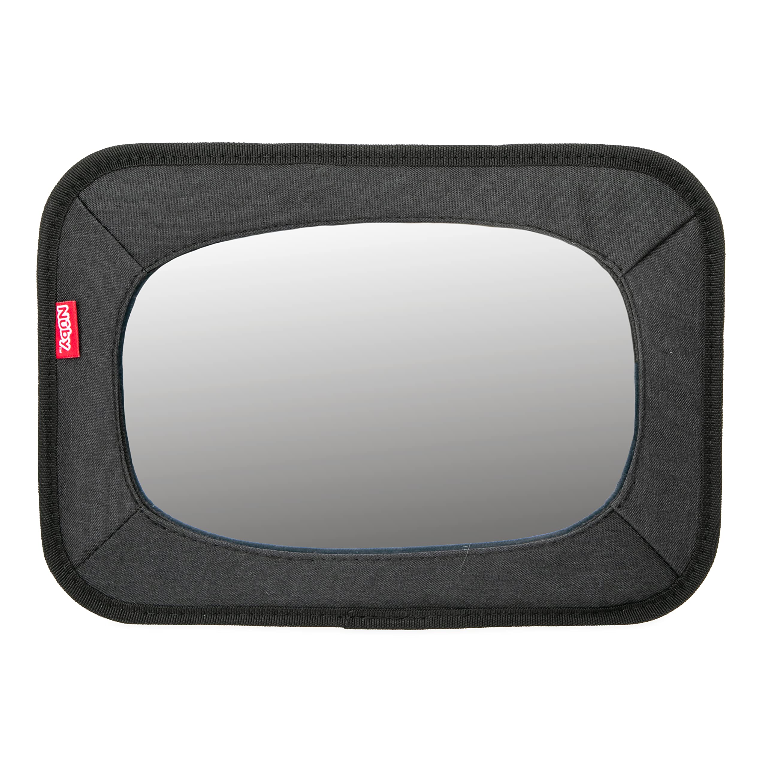 Nuby Shatterproof Rear Facing Backseat Baby Mirror, Black