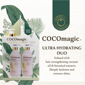 CocoMagic Shampoo and Conditioner Duo - Infused with Coconut Oil & Botanical Extracts - Deeply Hydrates and Restores Shine (32 oz)