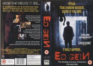 ed gein: based on true events - psychotic serial kiler - large box - pal vhs