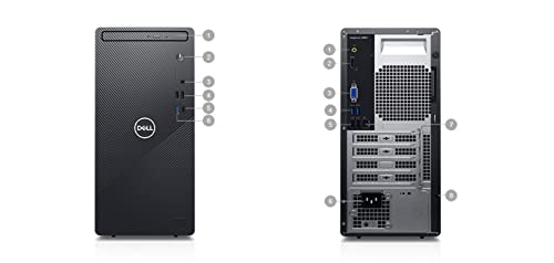 Dell Inspiron 3891 MT Mini Tower Desktop | Core i3-10105 - 1TB HDD Hard Drive - 8GB RAM | 8 cores @ 4.4 GHz Win 10 Home Black (Renewed)