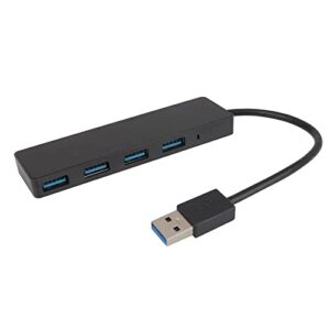 dogfish 4 port usb 3.0 hub, ultra-slim portable data usb hub with extended cable for imac pro, macbook air, mac mini/pro, surface pro, laptop, usb flash drives, mobile hdd