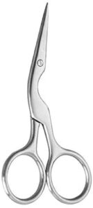 newest eyebrow tweezers brow shaping scissors (silver)