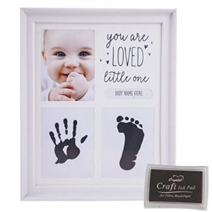 baby handprint and footprint kit,baby foot and handprint kit for newborn baby girls and boys,baby shower gifts, memory art picture frames for baby registry, nursery decor