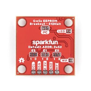 SparkFun Qwiic EEPROM Breakout - 512Kbit - Extra Storage Space for Any Project - Three Address Jumpers - Write Protection - Non-Volatile Memory - Qwiic connectors no Soldering Required