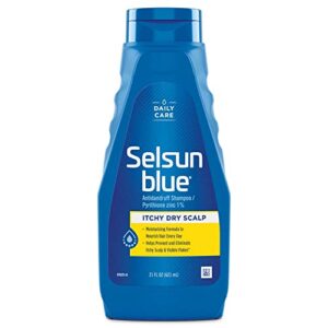 selsun blue itchy dry scalp anti-dandruff shampoo, extra-hydrating formula, pyrithione zinc 1%, 21 oz