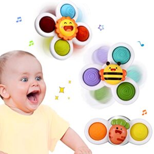 suction cup spinner toys for babies，toddler fidget toys age 1-2, suction cup bath toys, sensory toys for toddlers 1-3, birthday gifts for girl boy