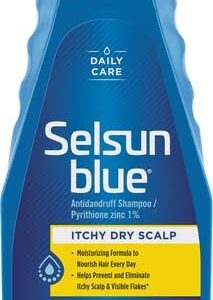 Selsun Blue Itchy Dry Scalp Anti-Dandruff Shampoo, Extra-Hydrating Formula, Pyrithione Zinc 1%, 21 Oz