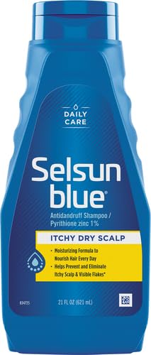 Selsun Blue Itchy Dry Scalp Anti-Dandruff Shampoo, Extra-Hydrating Formula, Pyrithione Zinc 1%, 21 Oz