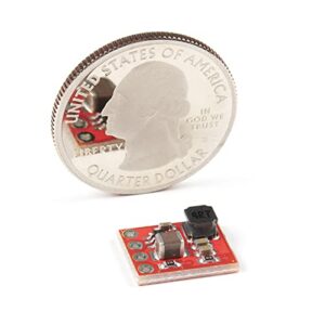 SparkFun BabyBuck Regulator Breakout-3.3V (AP63203)- Regulate power- 2A synchronous buck converter- wide input 3.8V-32V- high-efficiency step-down DC/DC conversion- low profile 0.4in x 0.5in footprint