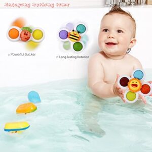 Suction Cup Spinner Toys for Babies，Toddler Fidget Toys Age 1-2, Suction Cup Bath Toys, Sensory Toys for Toddlers 1-3, Birthday Gifts for Girl Boy