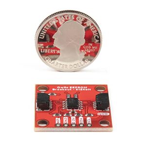 SparkFun Qwiic EEPROM Breakout - 512Kbit - Extra Storage Space for Any Project - Three Address Jumpers - Write Protection - Non-Volatile Memory - Qwiic connectors no Soldering Required