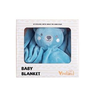 Viviland Baby Security Blanket, Baby Blankets Unisex Security Blanket Bear Lovey Stuffed Animal Blankets, Lovey Security Blanket Gifts, Bear Snuggle Blanket for Newborn