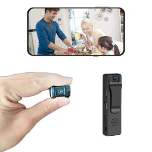 hidden spy camera mini body wifi camera wireless pen security nanny cam,home security dog camera indoor outdoor camera, app remote view loop 180° rotation built-in battery camera no wifi needed