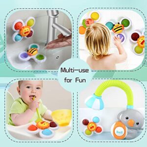 Suction Cup Spinner Toys for Babies，Toddler Fidget Toys Age 1-2, Suction Cup Bath Toys, Sensory Toys for Toddlers 1-3, Birthday Gifts for Girl Boy