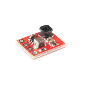 sparkfun babybuck regulator breakout-3.3v (ap63203)- regulate power- 2a synchronous buck converter- wide input 3.8v-32v- high-efficiency step-down dc/dc conversion- low profile 0.4in x 0.5in footprint