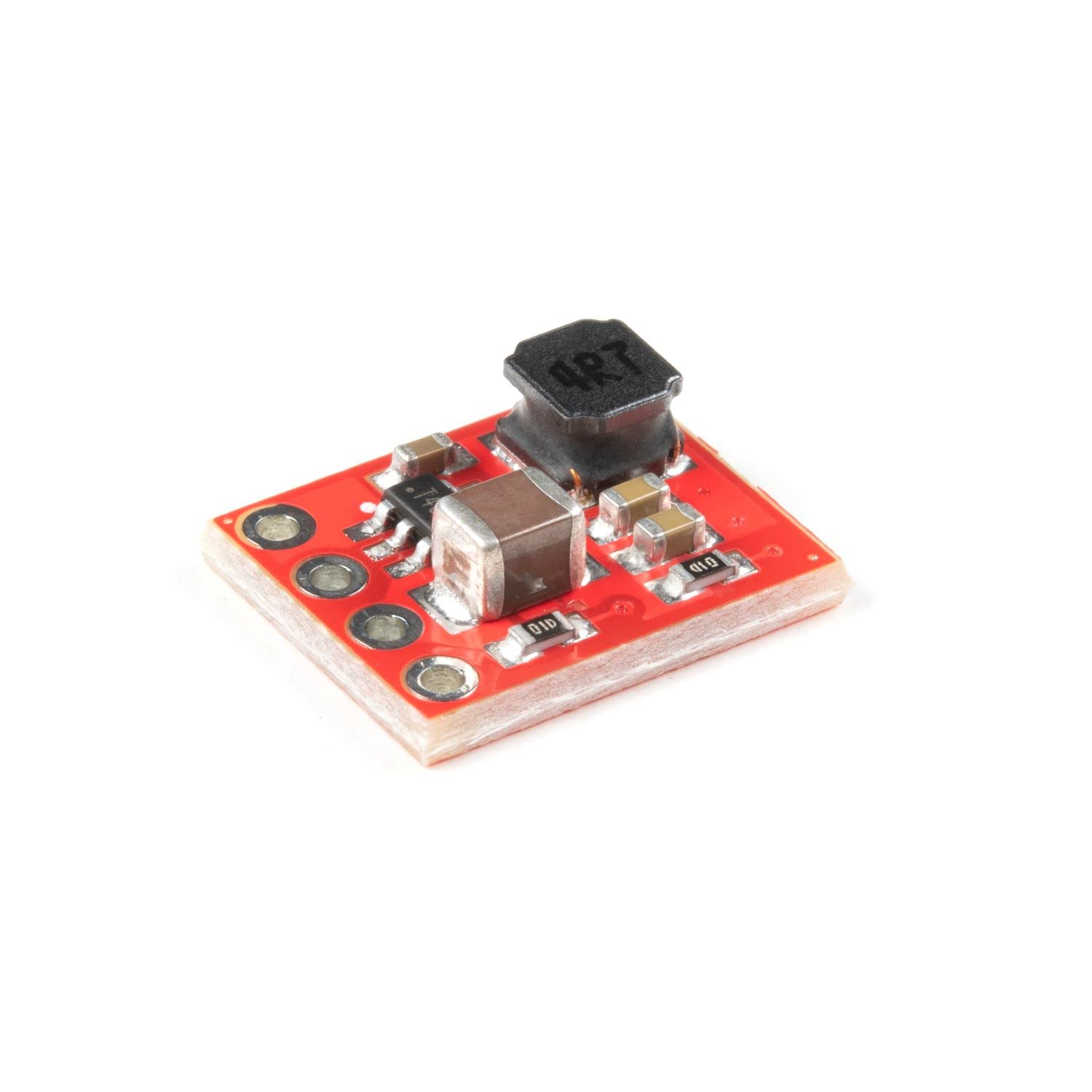 SparkFun BabyBuck Regulator Breakout-3.3V (AP63203)- Regulate power- 2A synchronous buck converter- wide input 3.8V-32V- high-efficiency step-down DC/DC conversion- low profile 0.4in x 0.5in footprint