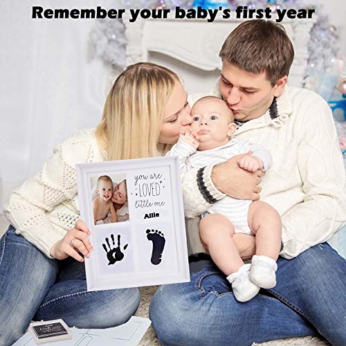 Baby Handprint and Footprint Kit,Baby Foot and Handprint Kit for Newborn Baby Girls and Boys,Baby Shower Gifts, Memory Art Picture Frames for Baby Registry, Nursery Decor