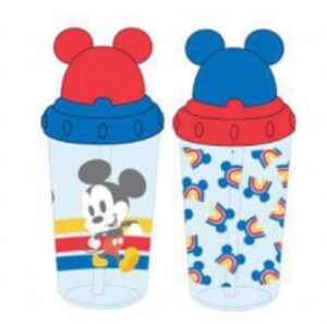 disney mickey mouse 10 oz pop up straw sipper cups, 6+ months, 2 pack, bpa free, fd51027